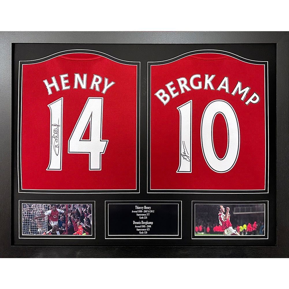 Arsenal FC Bergkamp & Henry Signed Shirts (Dual Framed) – kneepillow.co.uk