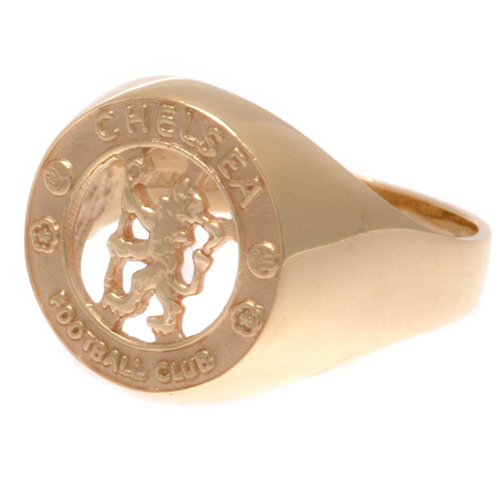 Chelsea FC 9ct Gold Crest Ring Medium - Official Merch – kneepillow.co.uk